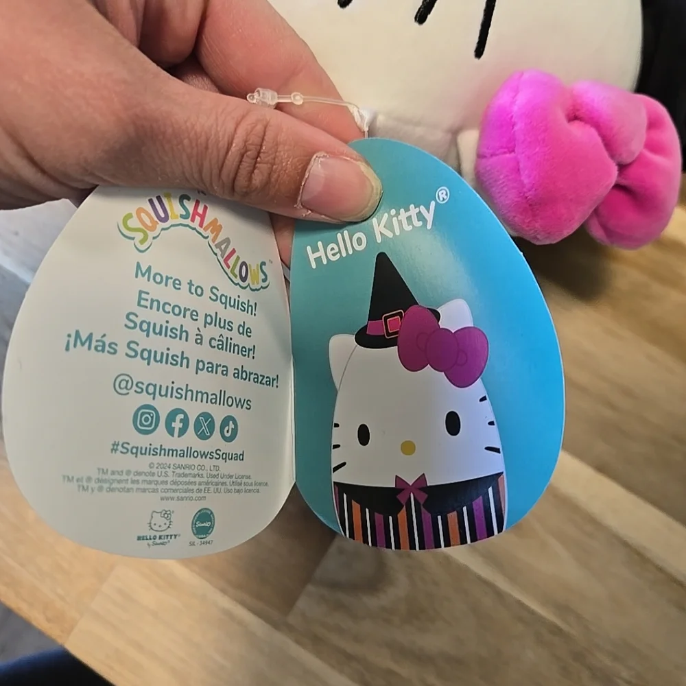 Squishmallows | Toys | Hello Kitty Witch Plush With Pink Bow And ...